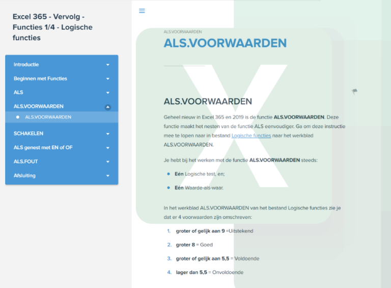 Excel losse vervolgmodule - Functies 1/4 - Logische functies - CompUniversity