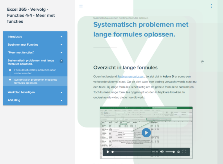 Excel losse vervolgmodule – Functies 4/4 – Meer functies - CompUniversity