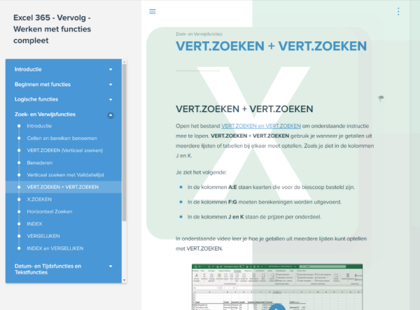 Elearning Excel Functies - CompUniversity
